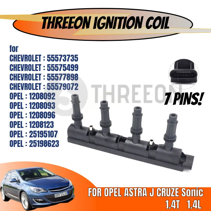 THREEON Ignition Coil IC2119M For GM Buick Encore CHEVROLET Cruze Sonic ...