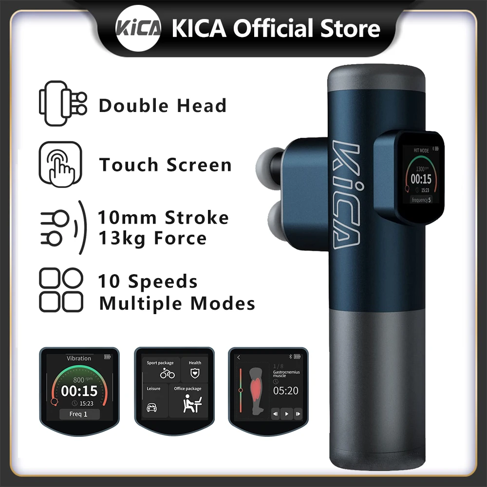 KICA Pro Double Head Massage Gun Smart Body Massager for Muscle Pain ...
