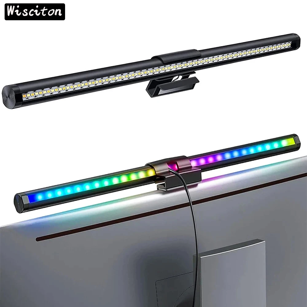 RGB-Desk-Lamp-Monitor-Light-Bar-Eye-Care-Stepless-Dimming-Lighting-LED ...
