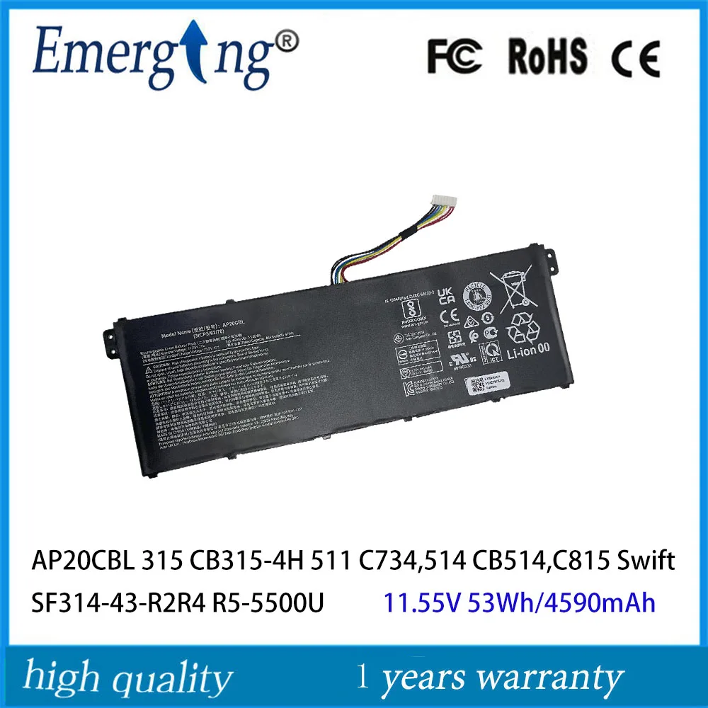AP20CBL Laptop Battery For Aspire Vero AV15-51-55K2 Swift 3 SF314-511 ...