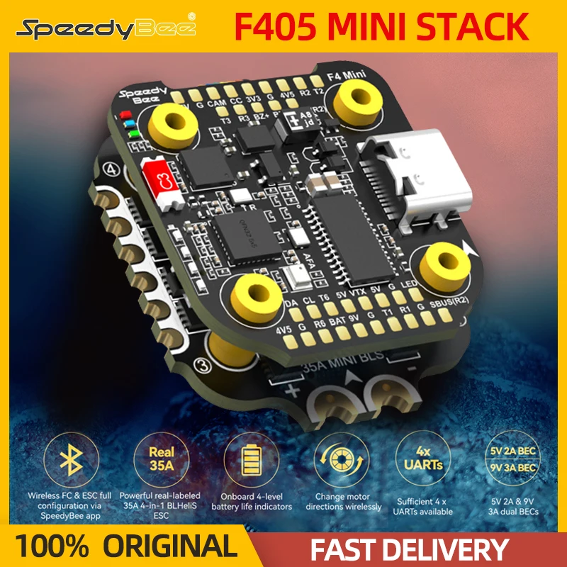 Newest-SpeedyBee-F405-Mini-BLS-35A-Stack-Flight-Controller-FC-35A-V2 ...