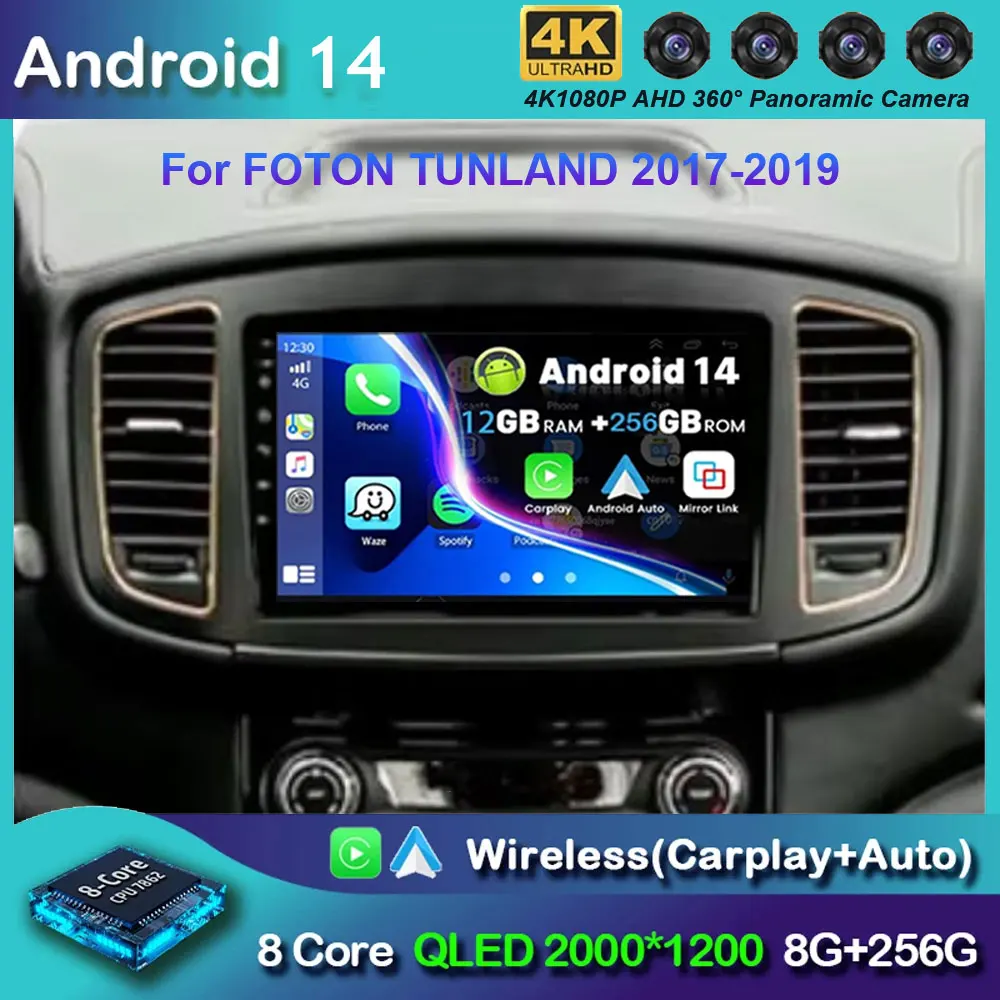 9-Inch-Car-Radio-Fascia-For-FOTON-TUNLAND-2017-2019-Navigation-GPS ...
