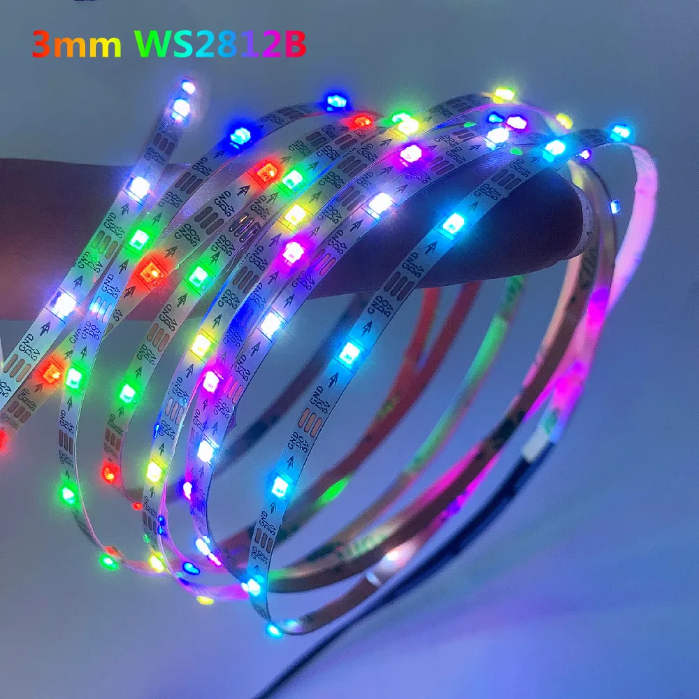 3mm-Narrow-PCB-WS2812B-ARGB-LED-Strip-Light-SK6812-IC-SMD-2020-RGB ...