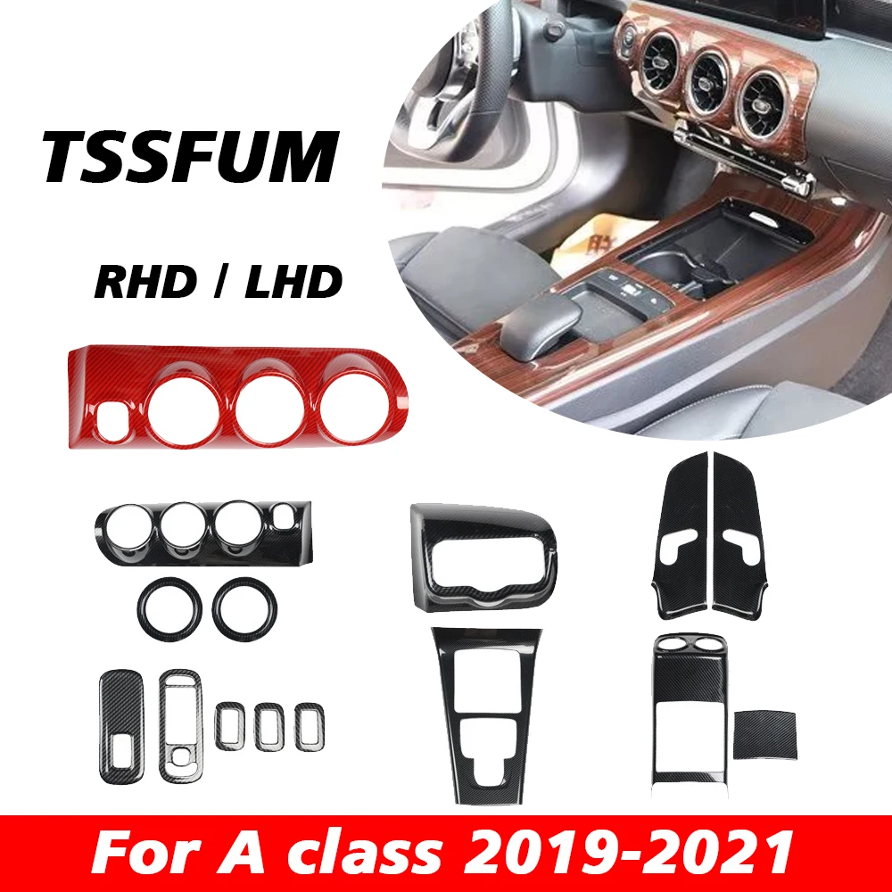 For-Mercedes-Benz-A-Class-W177-V177-2018-2022-Car-Interior-Carbon-Fiber ...