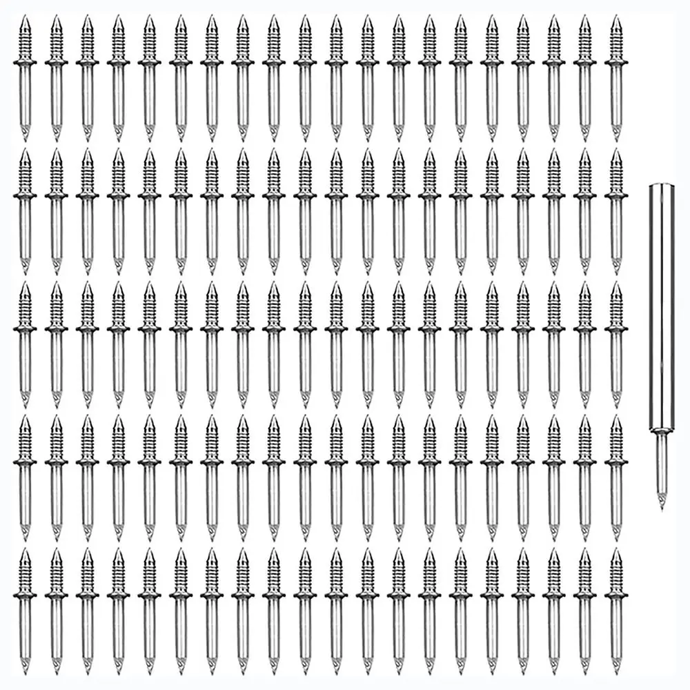 100Pcs-Silver-Double-Headed-Nails-Carbon-Steel-Invisible-Security ...