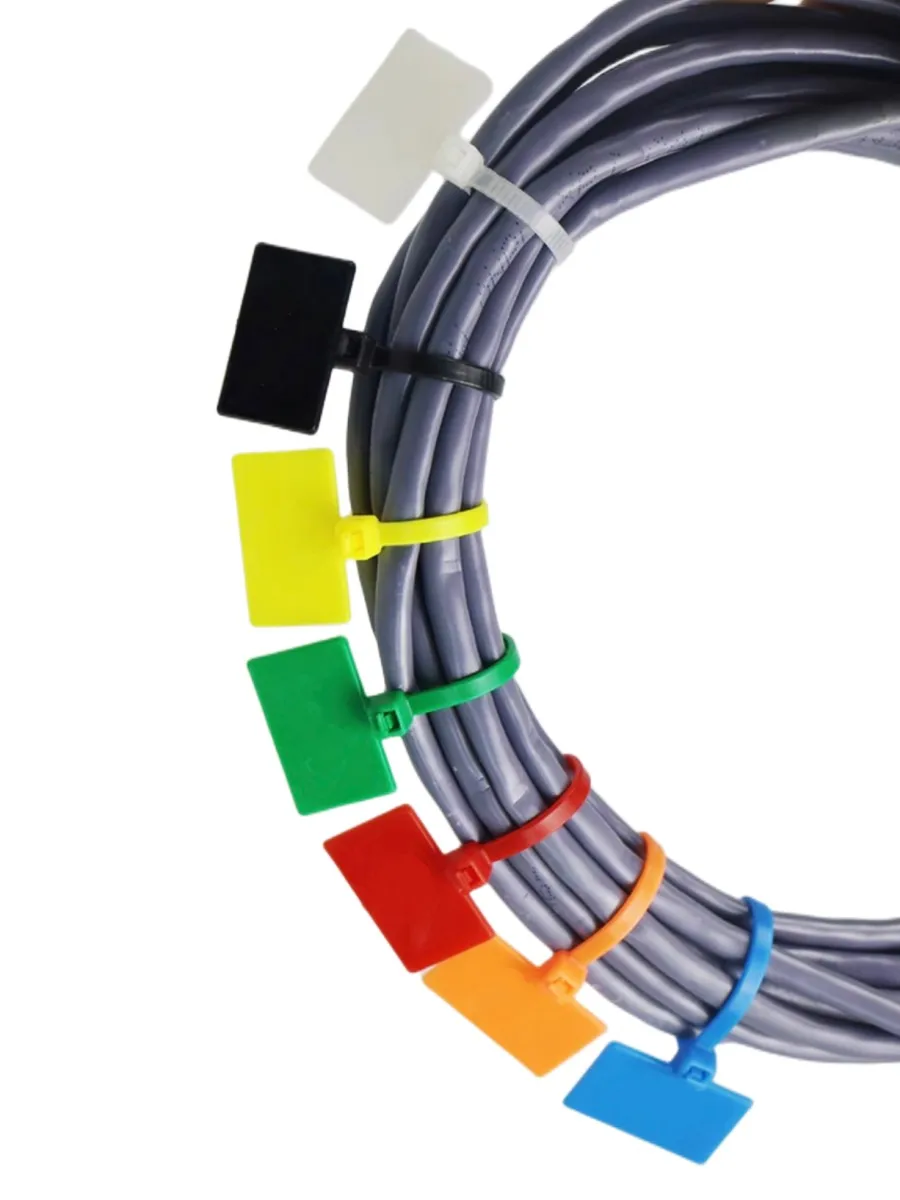 100/250Pcs Label Zip Ties Waterproof Bundling Straps For Network Cables ...
