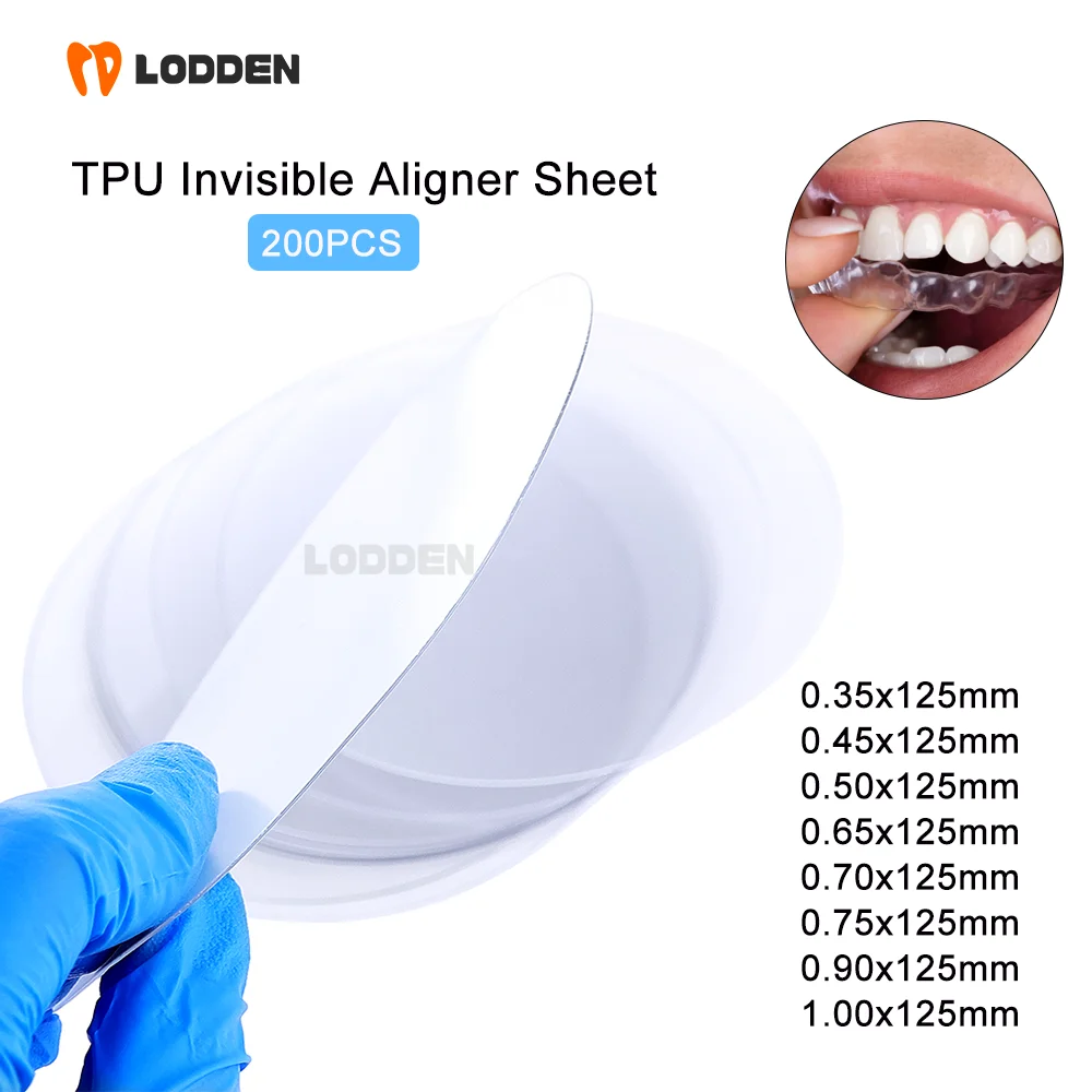 200pcs Dental Invisible Aligner Sheet Single Layer TPU Materials ...