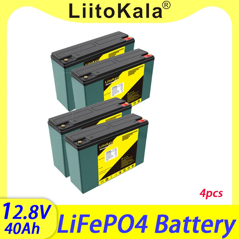 4PCS-LiitoKala-12V-40Ah-LiFePo4-Battery-Lithium-Iron-Phosphate-12-8V-LiFePo4-Rechargeable ...