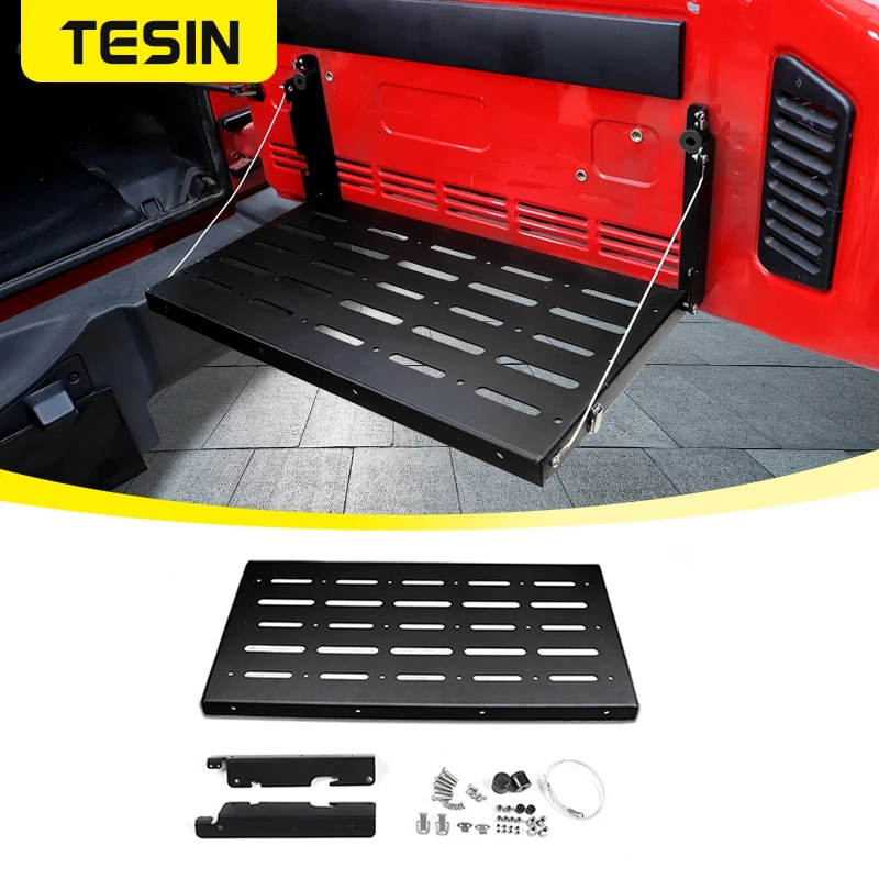TESIN-Car-Rear-Door-Storage-Shelf-Tailgate-Rack-Cargo-Luggage-Carrier ...