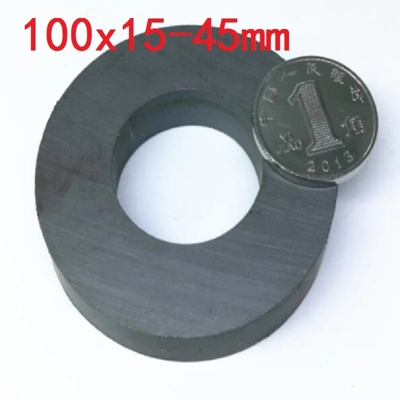1Pcs-Y30-Ring-Ferrite-Magnet-100-15-mm-Hole-45mm-Permanent-Magnet-100mm ...