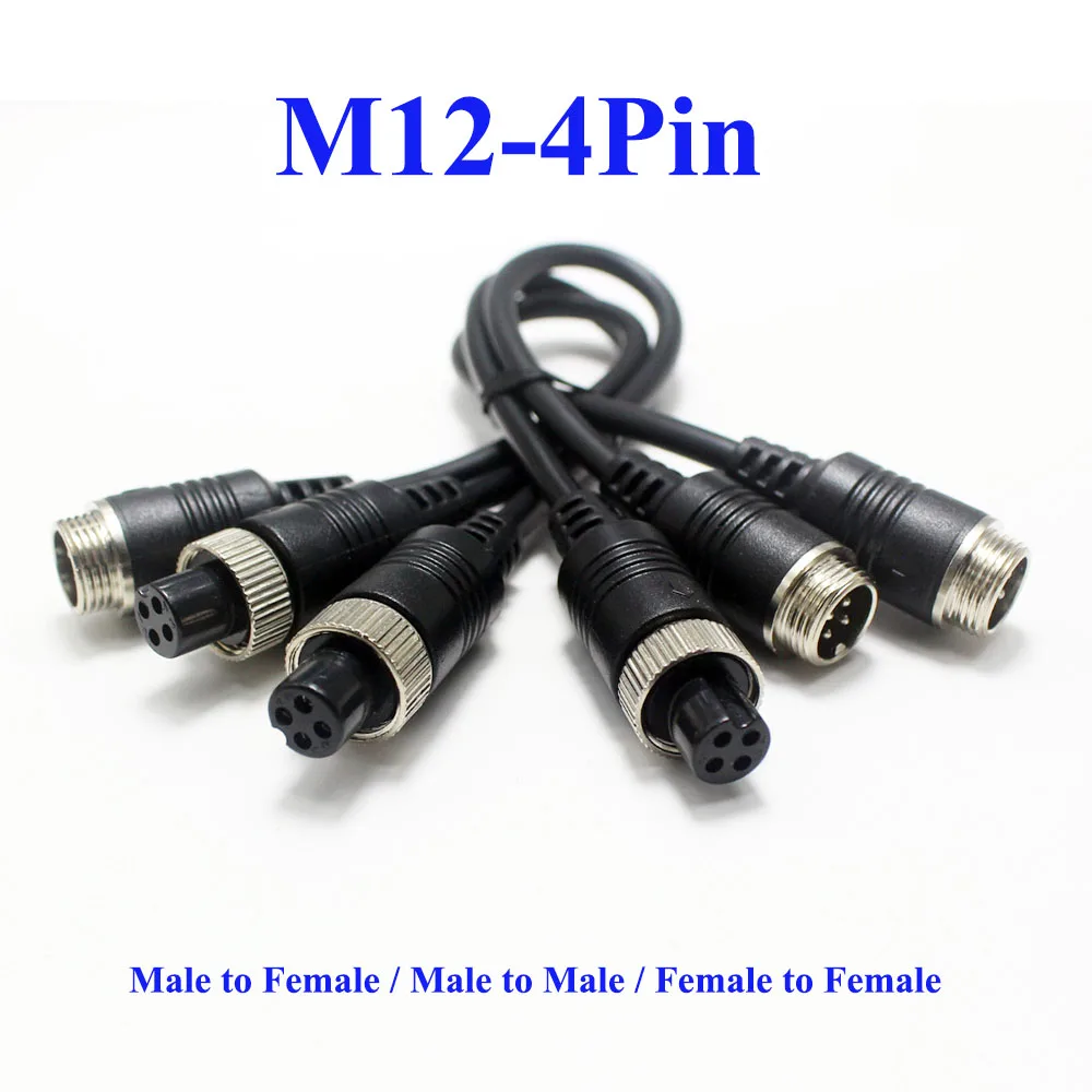 1Pcs-M12-4Pin-Aviation-Male-to-Male-Female-Female-to-Female-Extension ...