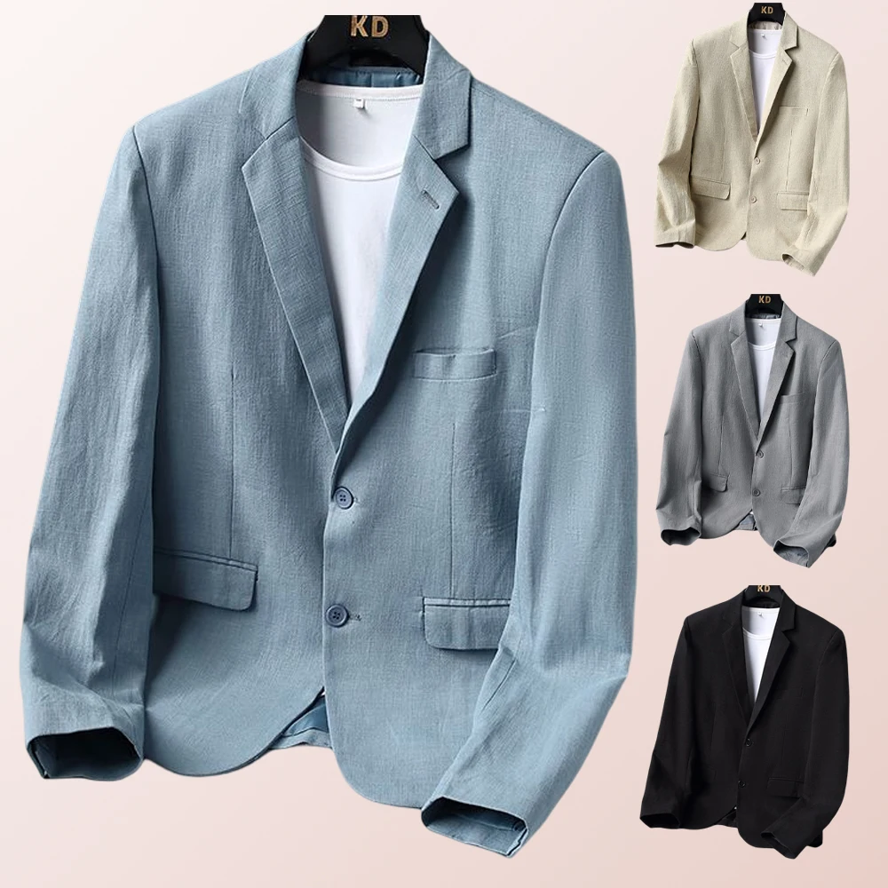 Plus Sizes M 6XL, Men's Linen Casual Blazer ,Slim Fit Suit Jacket ...