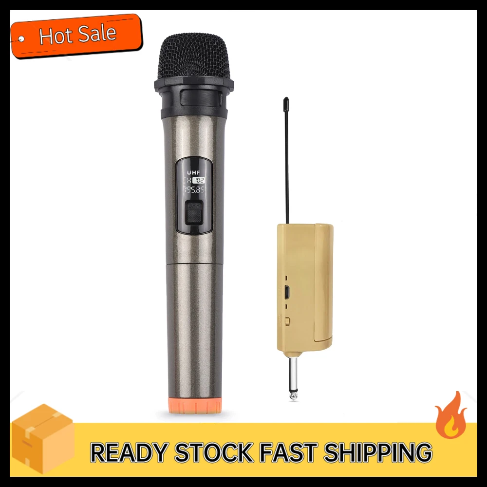 Handheld-Wireless-Microphone-VHF-Dynamic-Mic-with-Portable-Mini ...