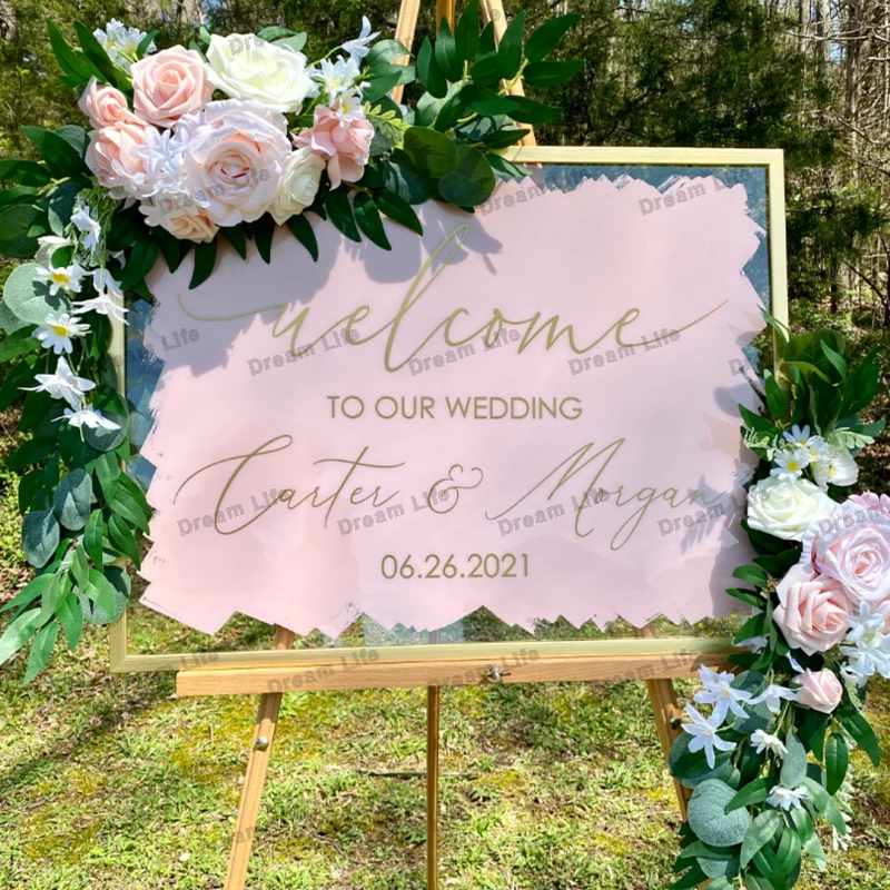 Welcome-Wedding-Stickers-Wedding-Personalized-Wall-Sticker-Romantic-Art ...