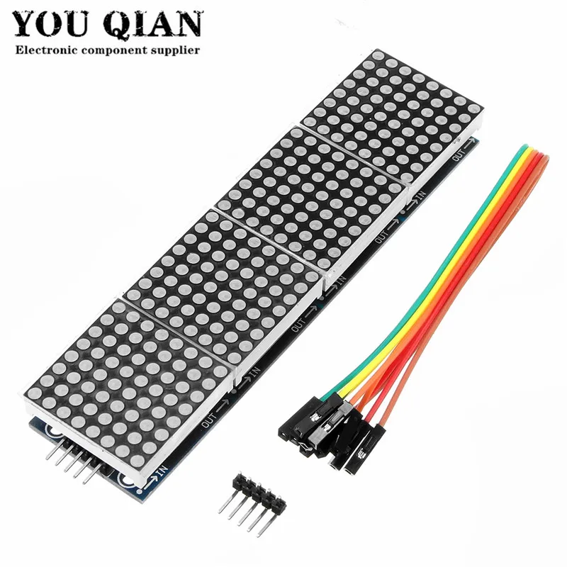 Max7219-Dot-Matrix-Module-Control-Single-chip-mikrocomputer-Modul-4-in ...