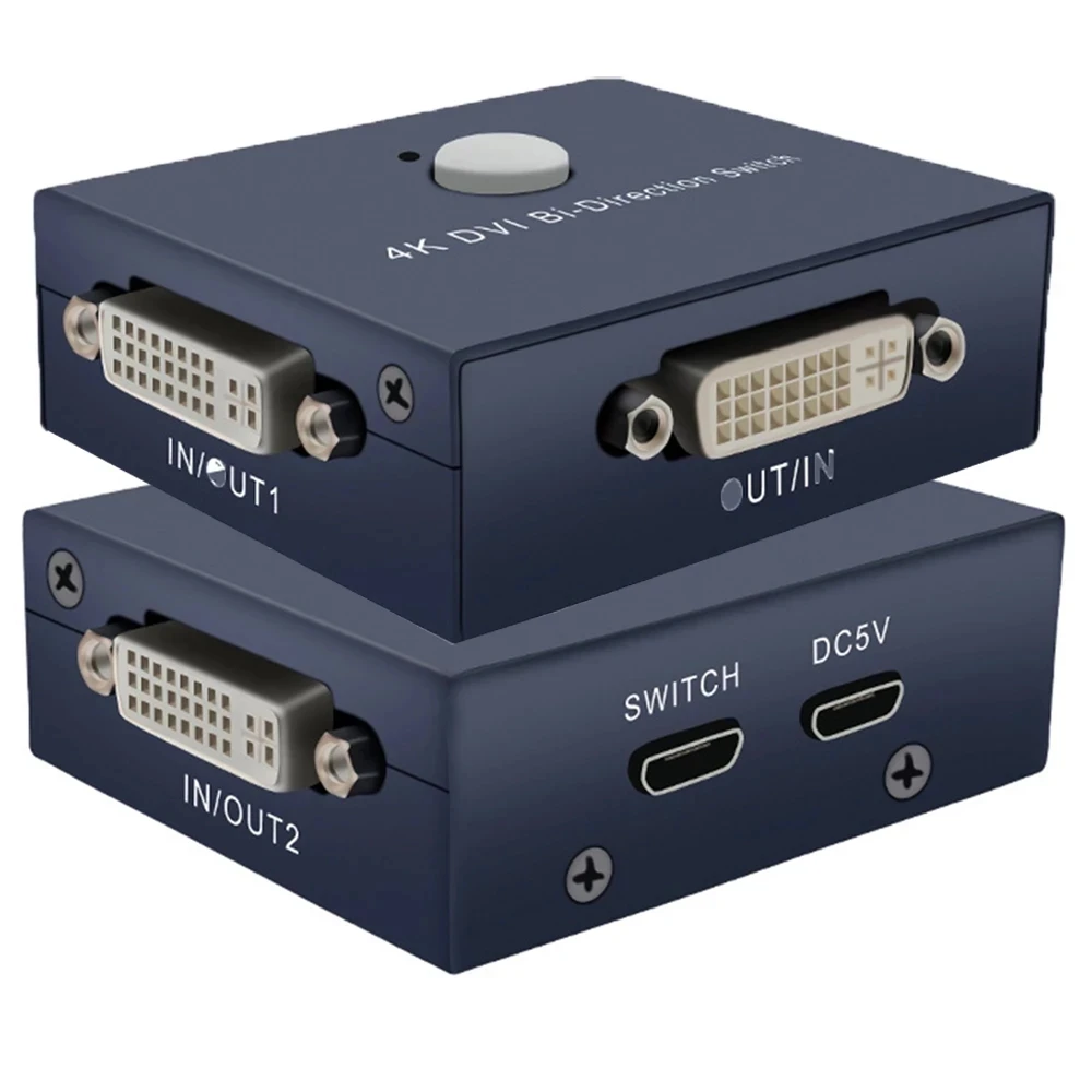 2-Port-BI-direction-DVI-Switch-2X1-Splitter-DVI-Switch-4K-30Hz-HDMI ...