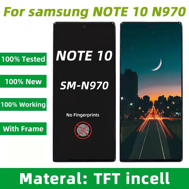 100% New TFT Incell Display For Samsung Galaxy Note 10 N970 N970F LCD ...