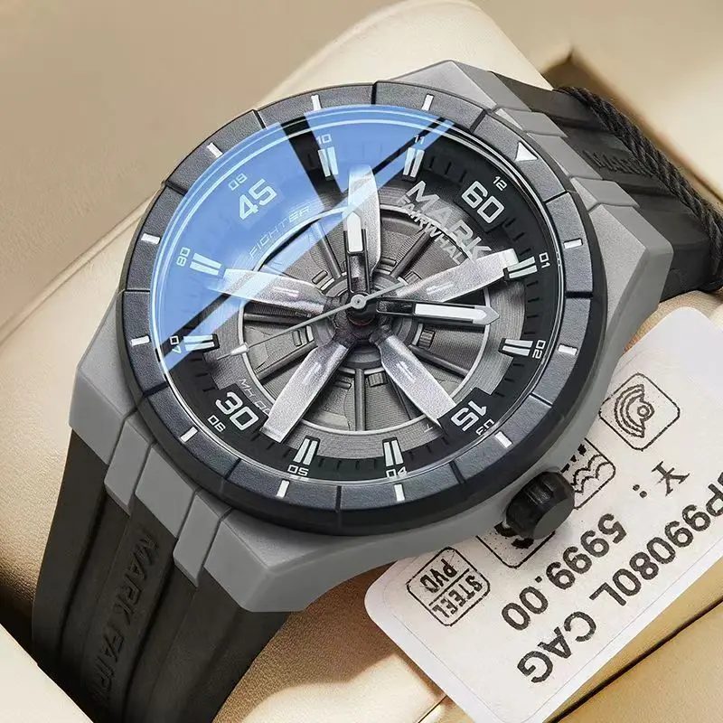MARK FAIRWHALE 5050 New Flyer Series Watches For Men Rotating Propeller ...