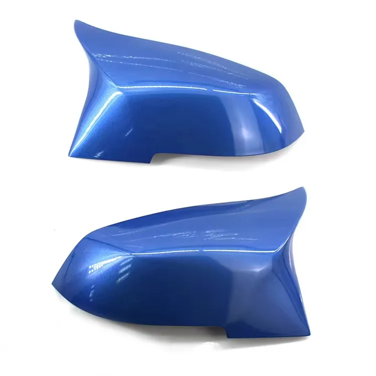2Pcs-Rearview-Mirror-Shell-Car-Styling-Horn-Blue-Side-Mirror-Cover ...