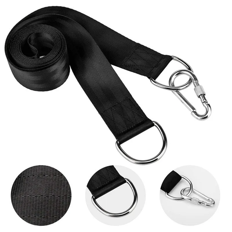 Tree Swing Straps 200kg Heavy Duty Hook Ring Nylon Extension Strap ...