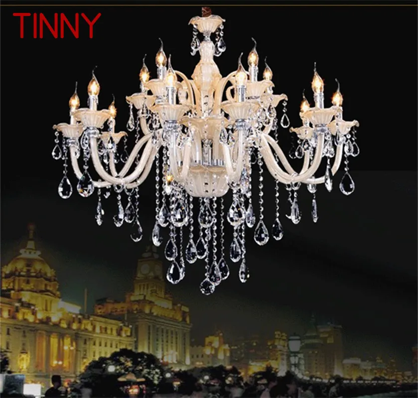 TINNY-L-mpadas-de-candelabro-estilo-europeu-vela-LED-luzes-pendentes-de ...