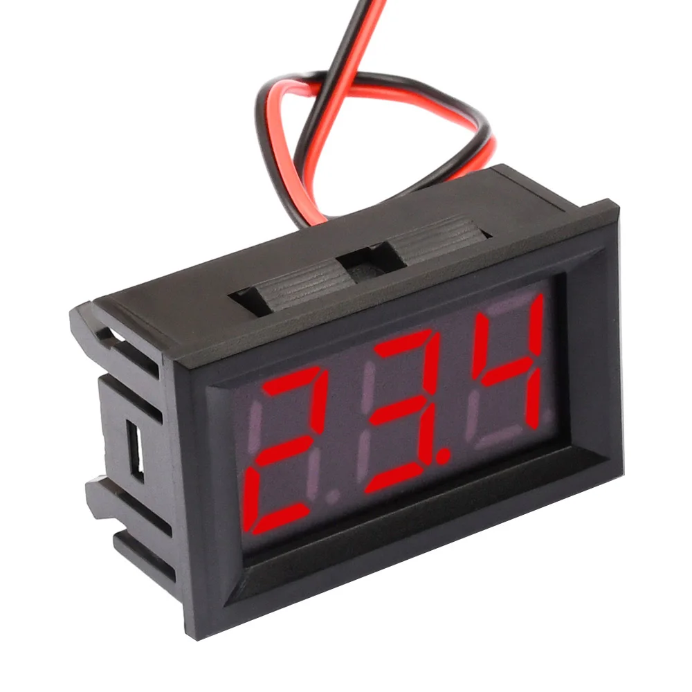 Digital-Voltmeter-DC-4-5V-to-30V-Voltage-Panel-Meter-Red-Blue-Green ...