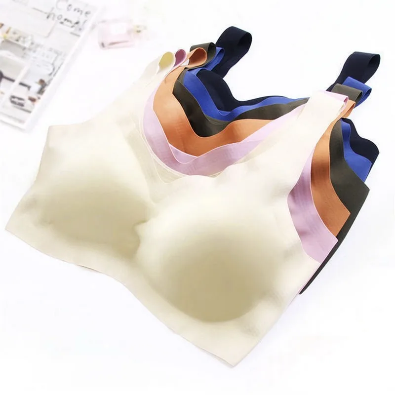 Ice-Silk-Bra-Seamless-Vest-Bras-Women-Soft-Thin-Push-Up-Underwear ...