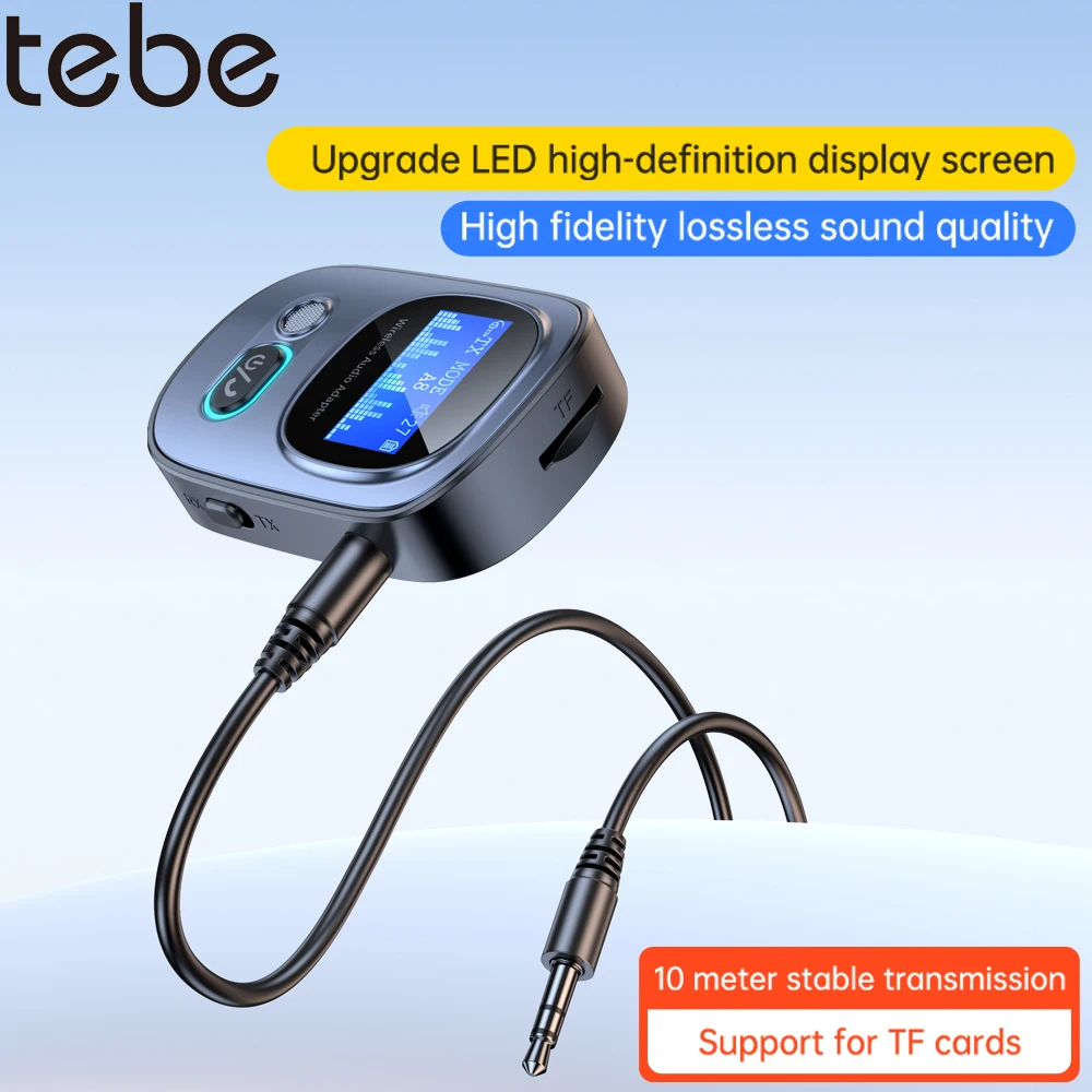 Tebe-transmisor-y-receptor-de-Audio-con-Bluetooth-5-3-adaptador-de-m ...