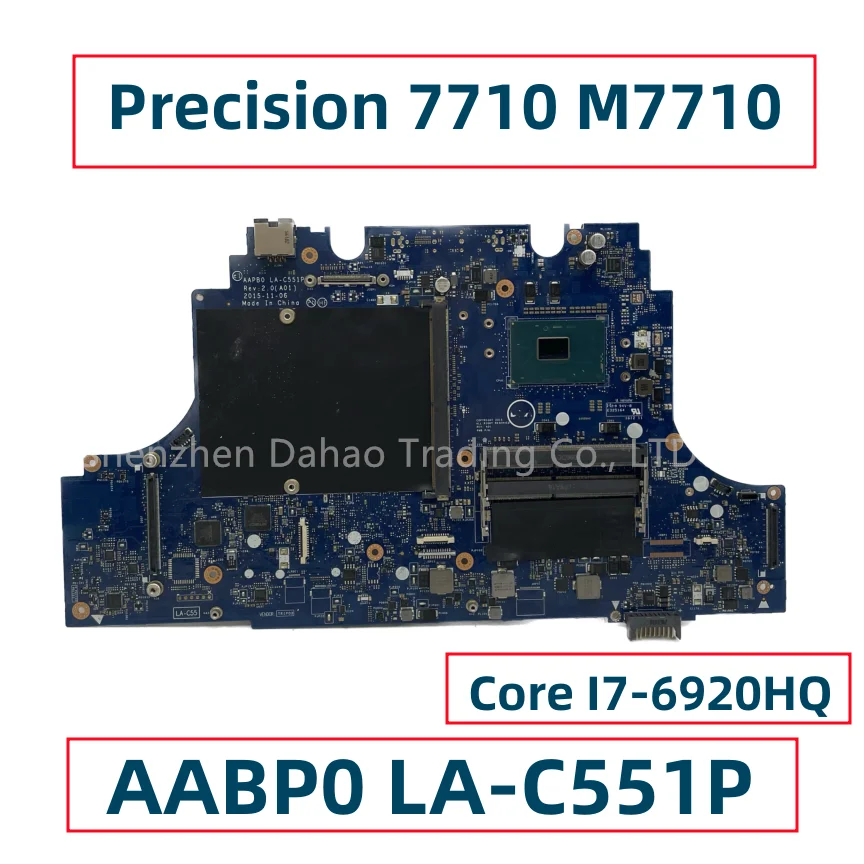 AABP0 LA-C551P CN-05RY82 05RY82 5RY82 For Dell Precision 7710 M7710 ...