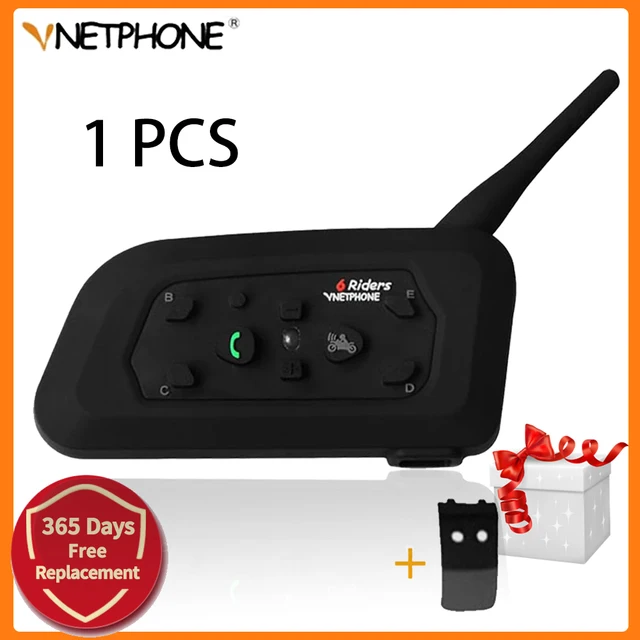 Vnetphone V6 Motorcycle Helmet Interphone Bluetooth Headset Intercom ...