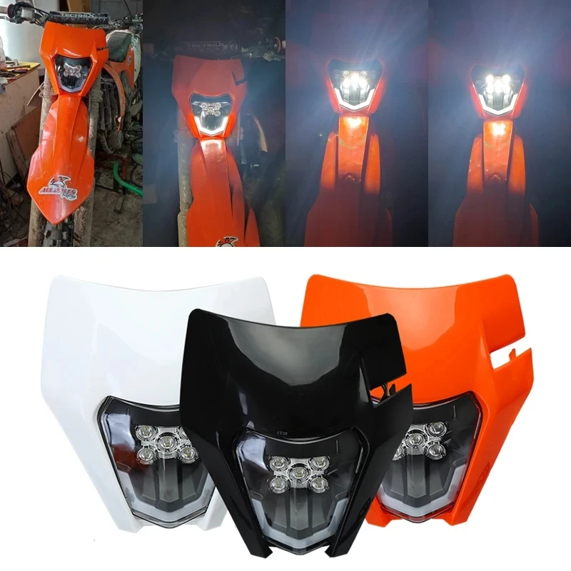 Faro-delantero-de-Motocross-para-motocicleta-KTM-luz-Led-para-Enduro ...