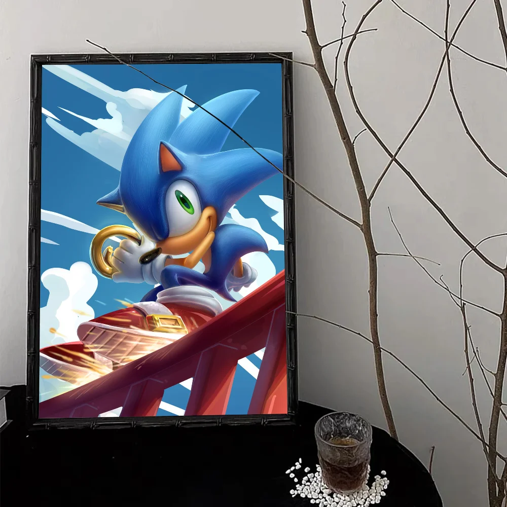 Póster de anime del juego Supersonic-S-Sonic The Hedgehog, pegatinas ...