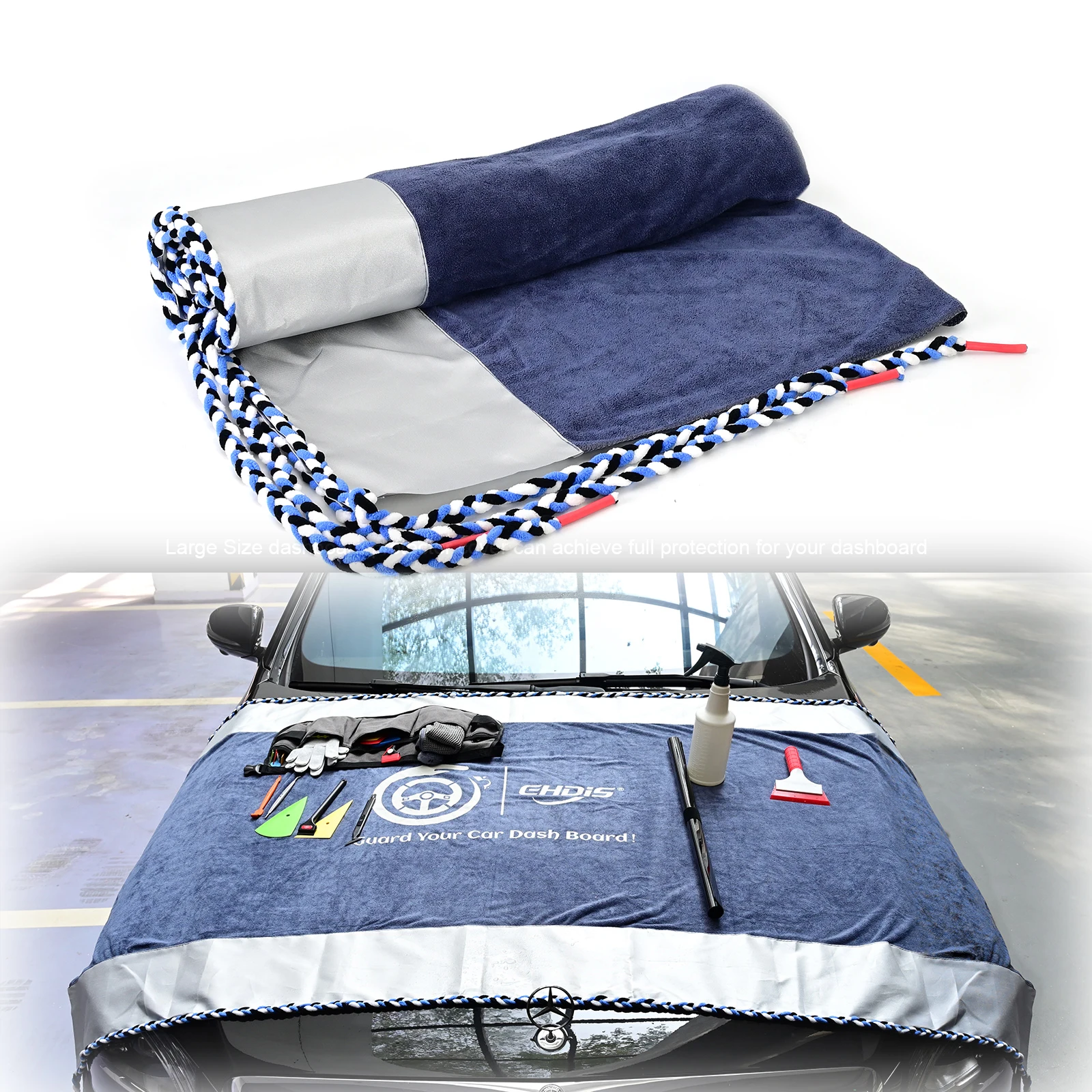 FOSHIO-Water-Absorption-Microfiber-Towel-with-Soak-Rope-Auto-Windshield ...