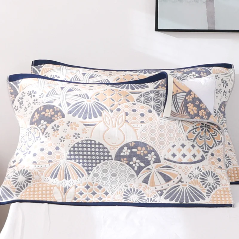 Cotton-Gauze-Pillow-Towel-Japanese-Style-Cartoon-Pillow-Case-For-Hair ...