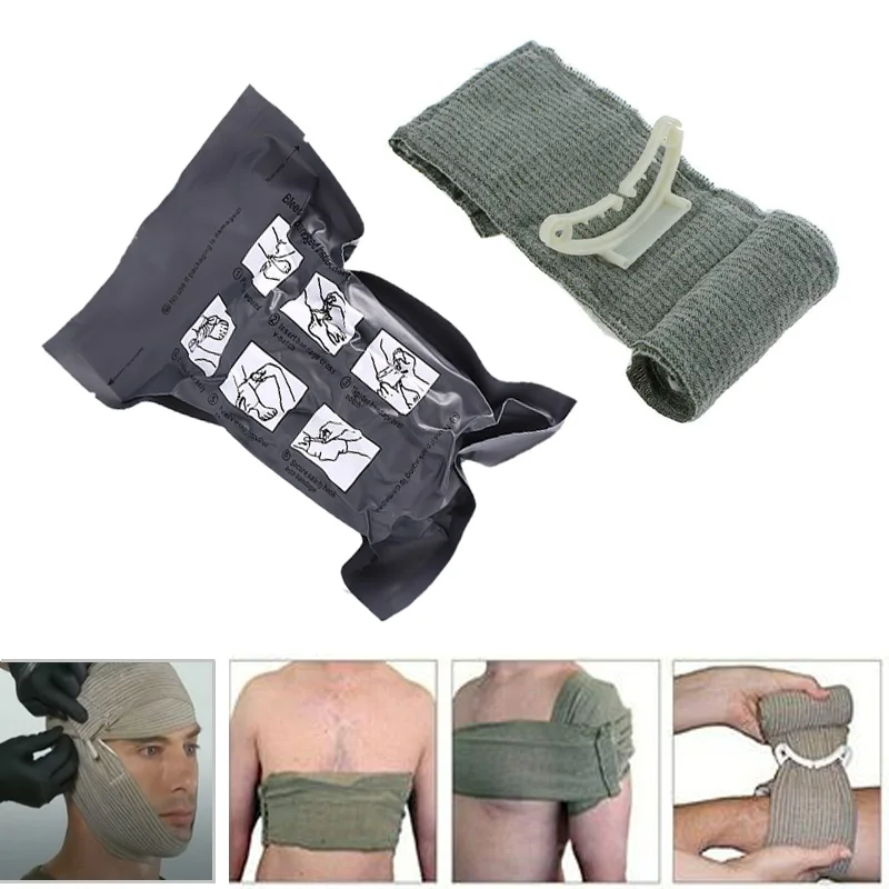 Combat Bandage Emergent Urgent Gauze Compress Army First Aid Dressing ...