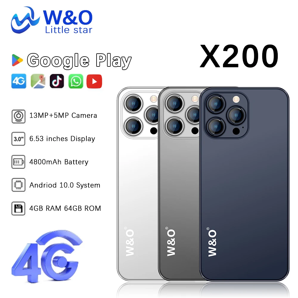 W-O-X200-4G-Smartphone-Android-4GB-RAM-64GB-ROM-Mobile-phone-6-53-Inch ...