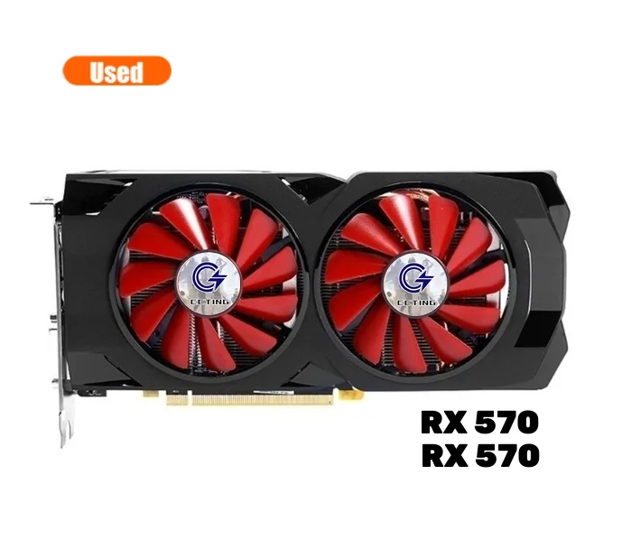 Ccting rx 570 4gb placas de tela de vídeo gpu amd rx570 4gb placas ...