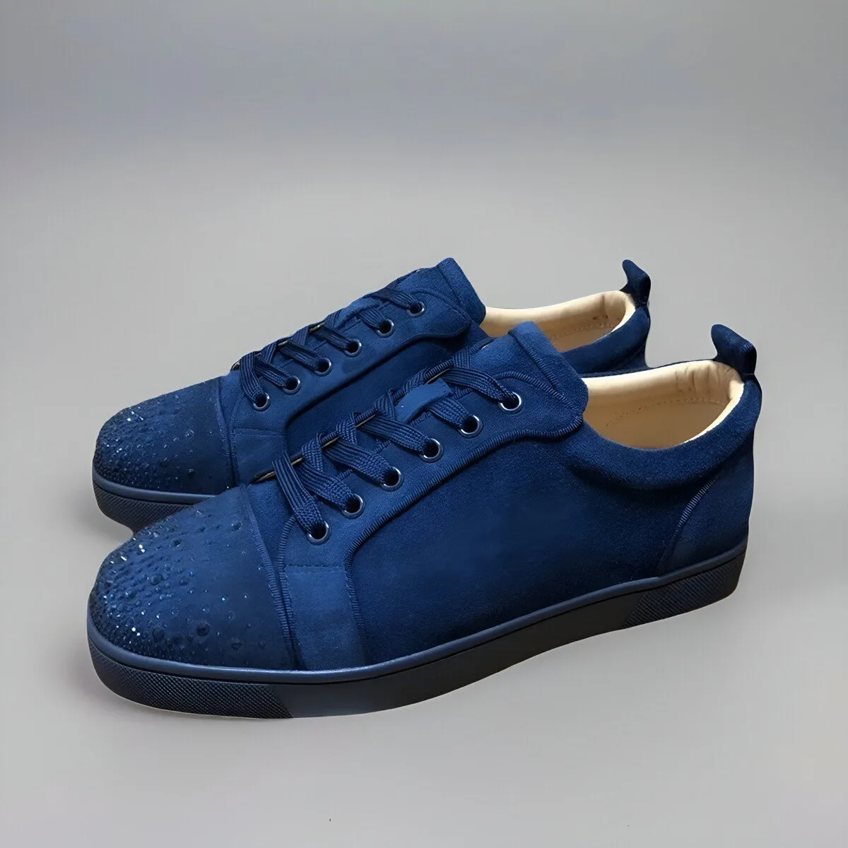 Luxury-Low-Top-Red-Bottom-Shoes-For-Men-Trainers-Driving-Spiked-Blue ...