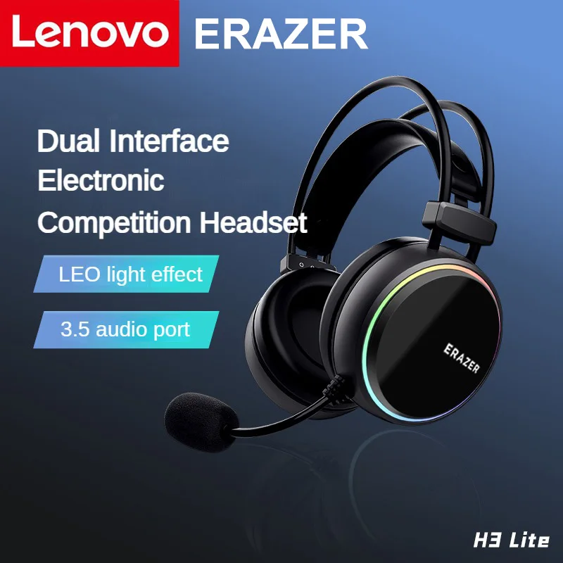 Lenovo-ERAZER-Gaming-Headset-Headset-Professional-Esports-Cable-Control ...