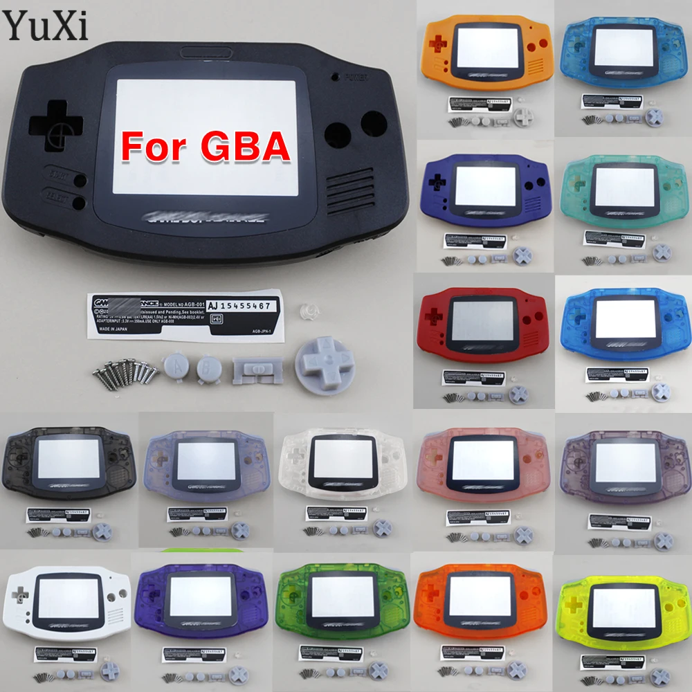 Full-Housing-Shell-For-Nintend-GBA-Screen-Lens-L-R-Trigger-Buttons ...