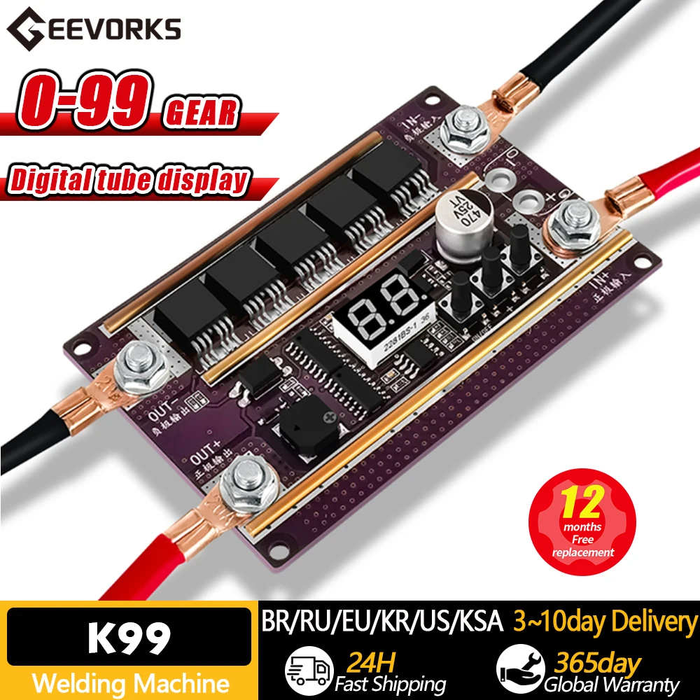 99-Gears-8V-24V-Spot-Welder-Kit-Digital-Power-Adjustable-Spot-Welding ...