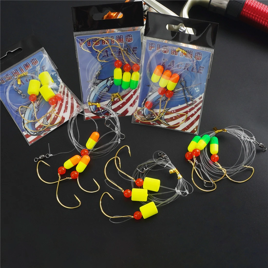 10-20-30Packs-Surf-Fishing-rigs-Pompano-Rig-with-Foam-Float-Gold-3 ...