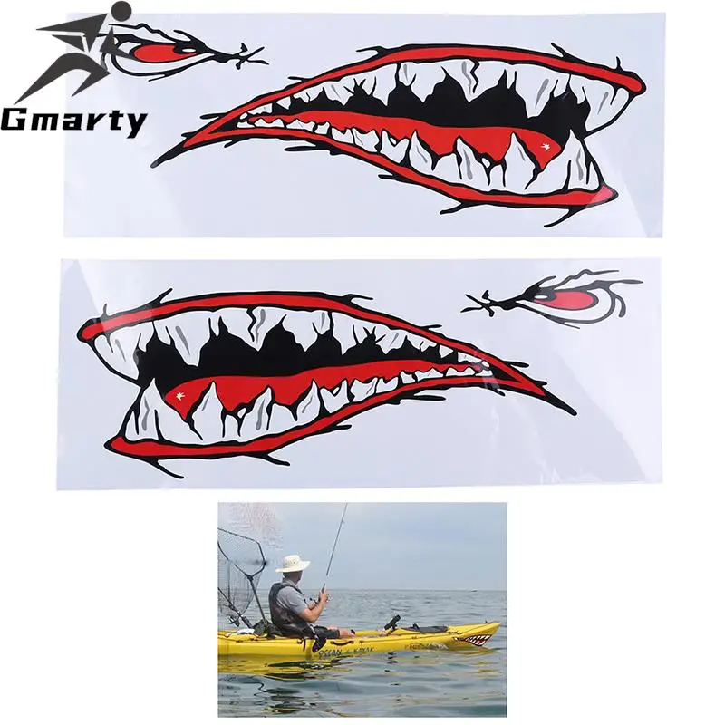 2pcs-DIY-Both-Sides-Stickers-Shark-Mouth-Tooth-Teeth-Sticker-Vinyl ...