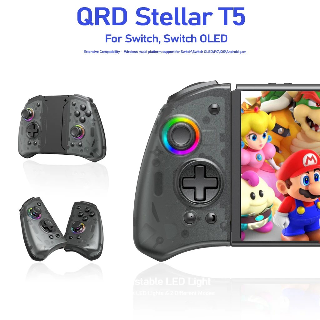 QRD Stellar T5 Joy-Con para interruptor Nentindo para PC, Joystick de ...