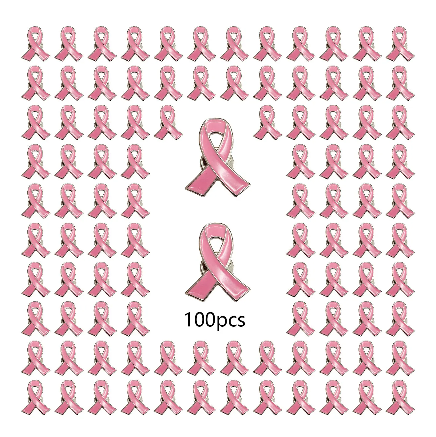 100pcs-1lot-Women-Jewelry-Enamel-Pink-Ribbon-Brooch-Pins-Surviving ...