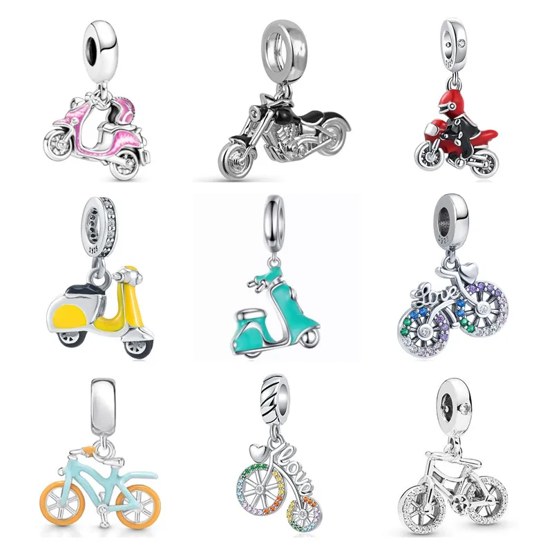 Nieuwe-Fijne-Zwarte-Motorfiets-Dangle-Bike-Charms-Fit-Originele-Pandora ...