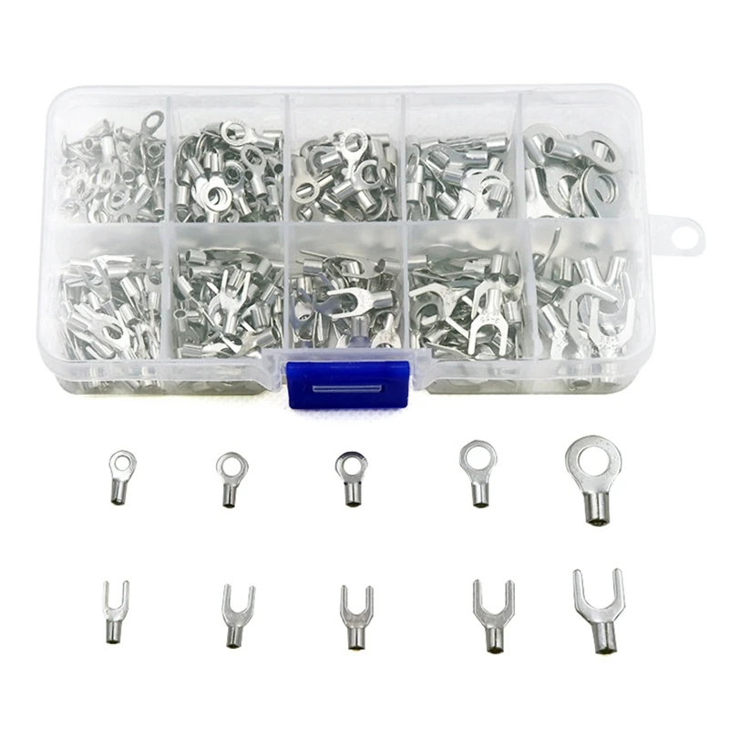 320PCS-Non-Insulated-Ring-Fork-Terminal-Cable-Terminal-High ...