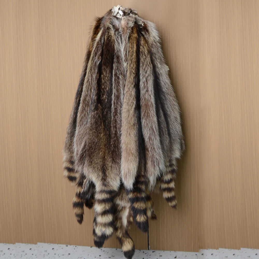 Natural-Tanned-Real-Raccoon-Leather-Hide-Animal-Fur-Skin-Pelt-for-Plush ...