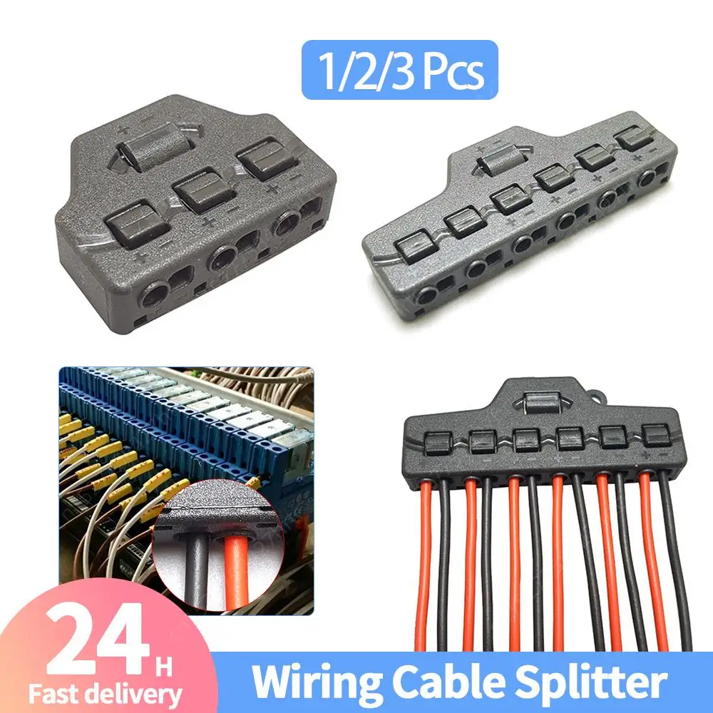 1-10-Pcs-3-6-Ports-Push-in-Fast-Quick-Wire-Connector-Distribution ...