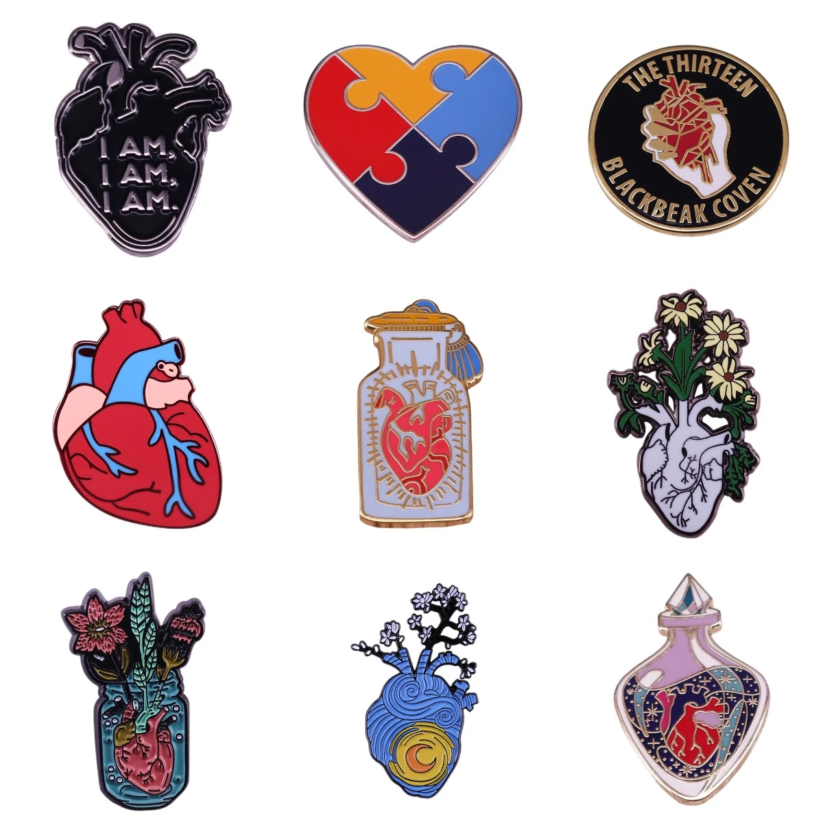 Hard Enamel Pins Heart Medical Organ Anatomy Lapel Brooch Health ...